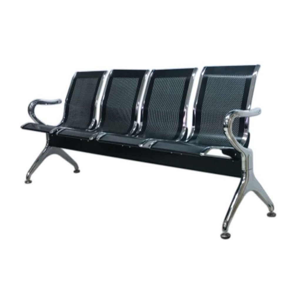 Steel Gang Chair 4-Seater – Draf Office Furniture