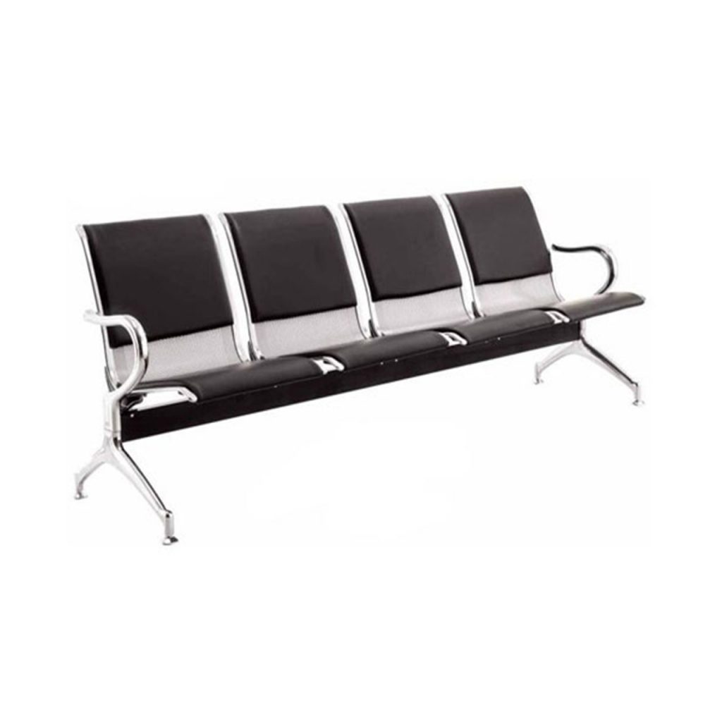 Leatherette Gang Chair 4-Seater – Draf Office Furniture